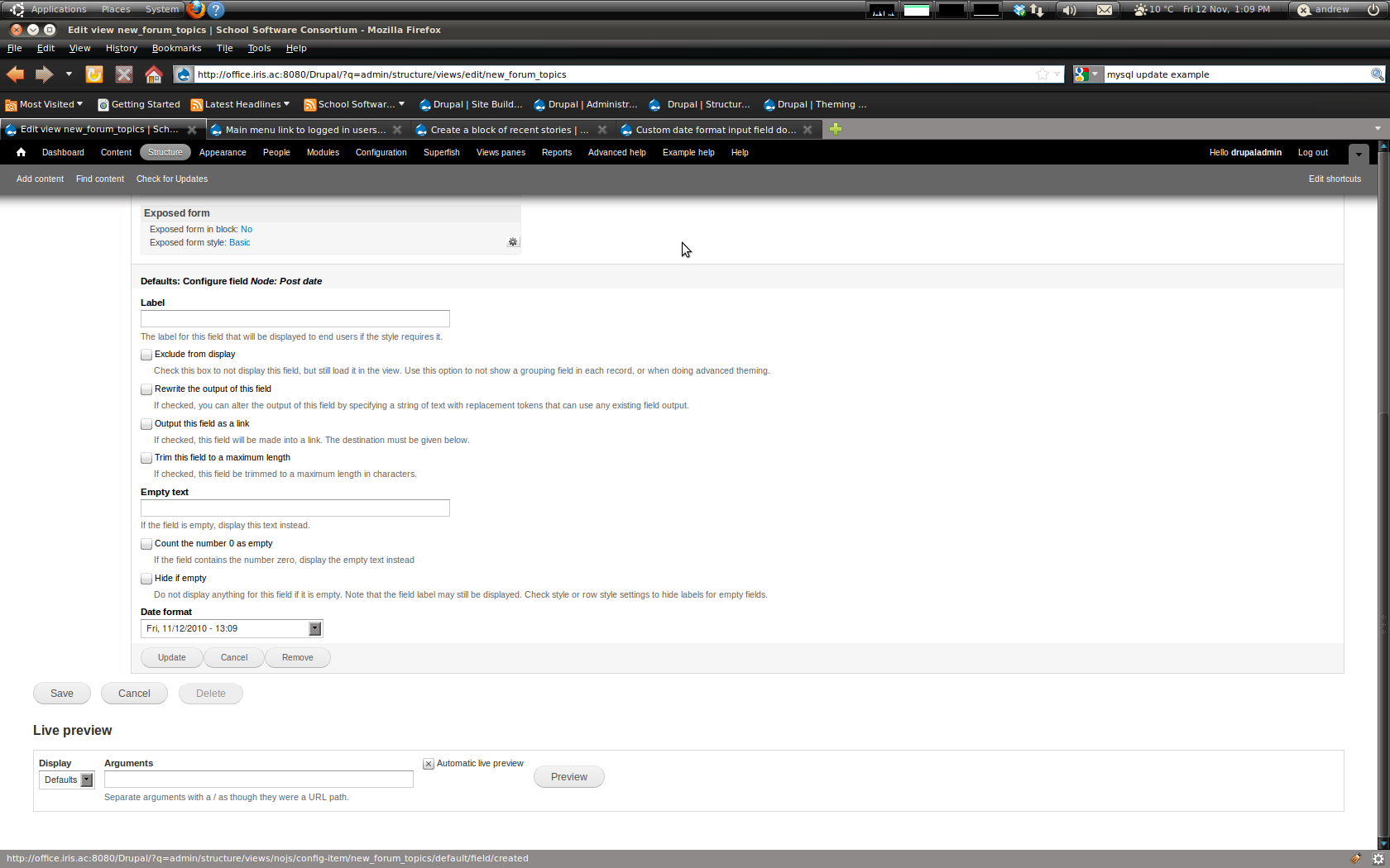 Custom date format input field does not show...ever [#969766] | Drupal.org